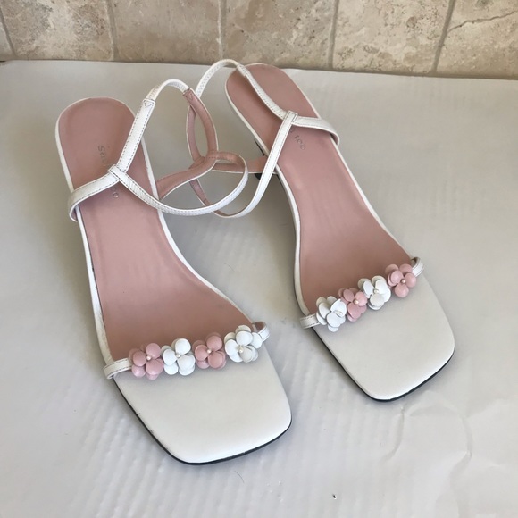 Sacha Too | Shoes | Sacha Too Pink White Leather Sandals | Poshmark
